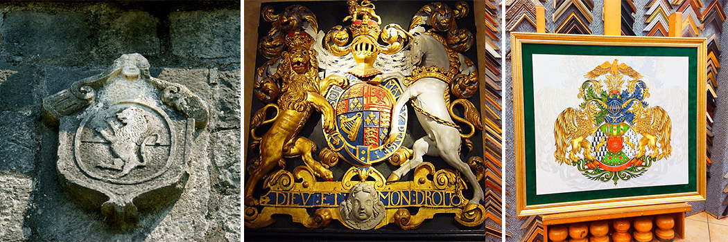 What is shown on the family coat of arms? - Art studio "Traditions of ...